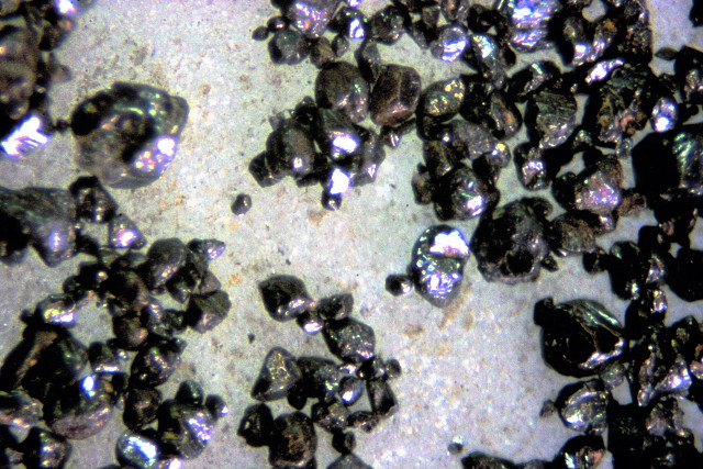 Black Sand Under Microscope